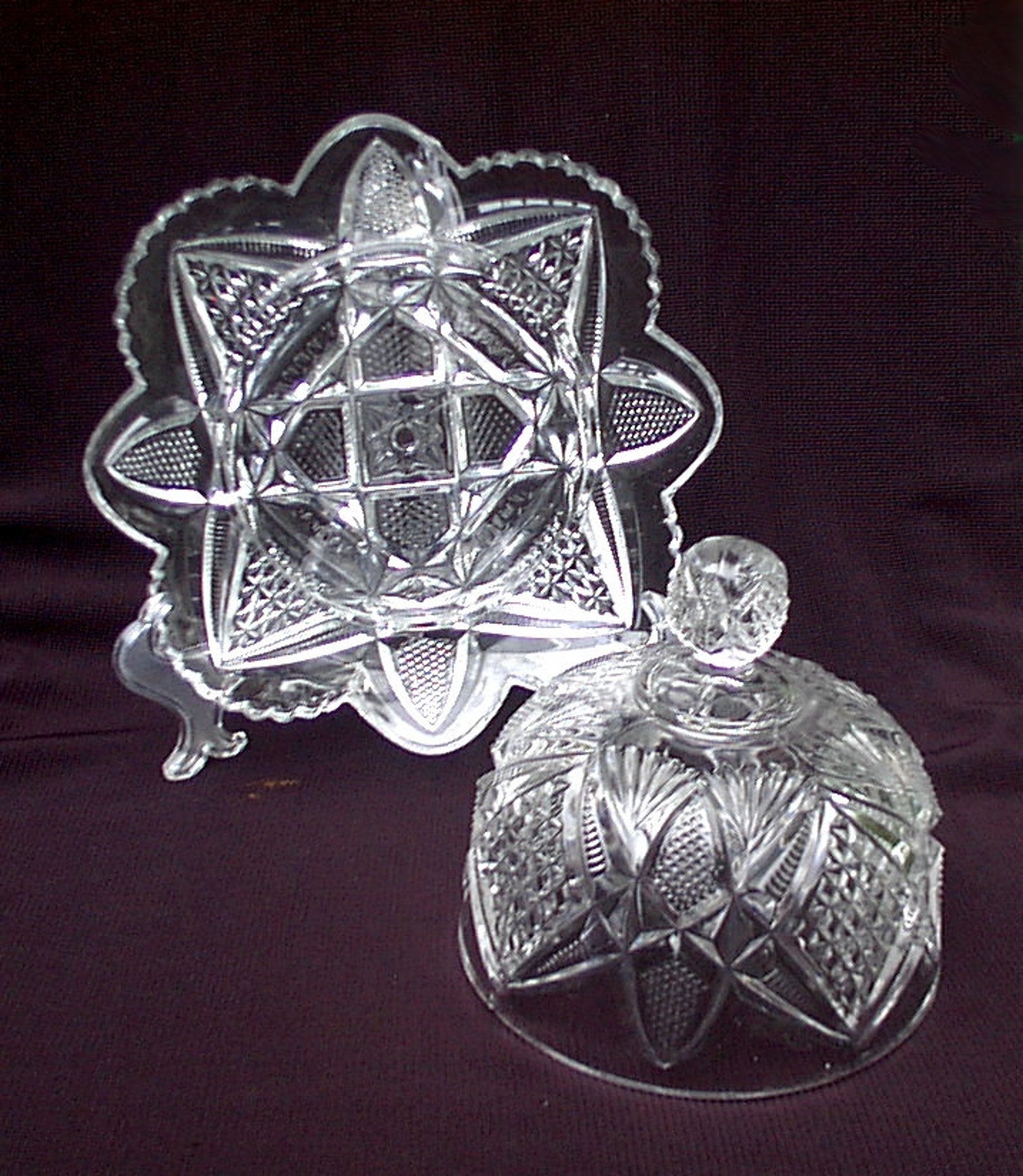 Pennsylvania Butter Dish and Cover Early American Pattern Glass US ...