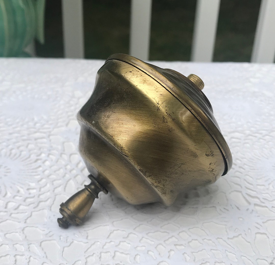 Antique Brass Lamp Canopy Part Globe - Etsy