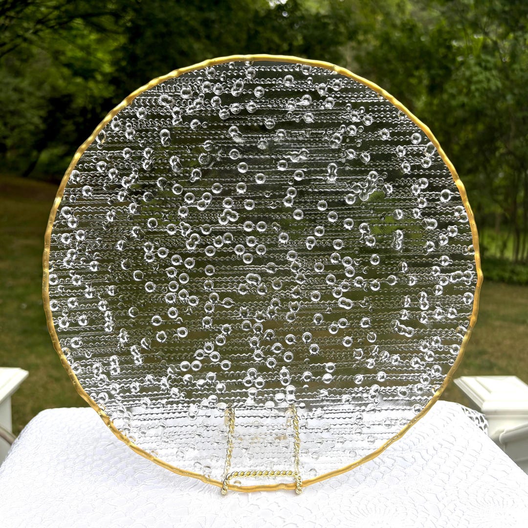 Turkish Artistic Accents Raindrop Bubble Crystal Glass Gold Trim 11 ...