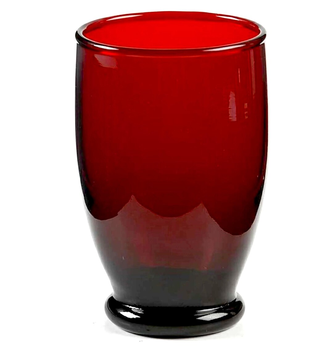 Anchor Hocking Baltic 4 1/2" Ruby Red Tumbler - Etsy
