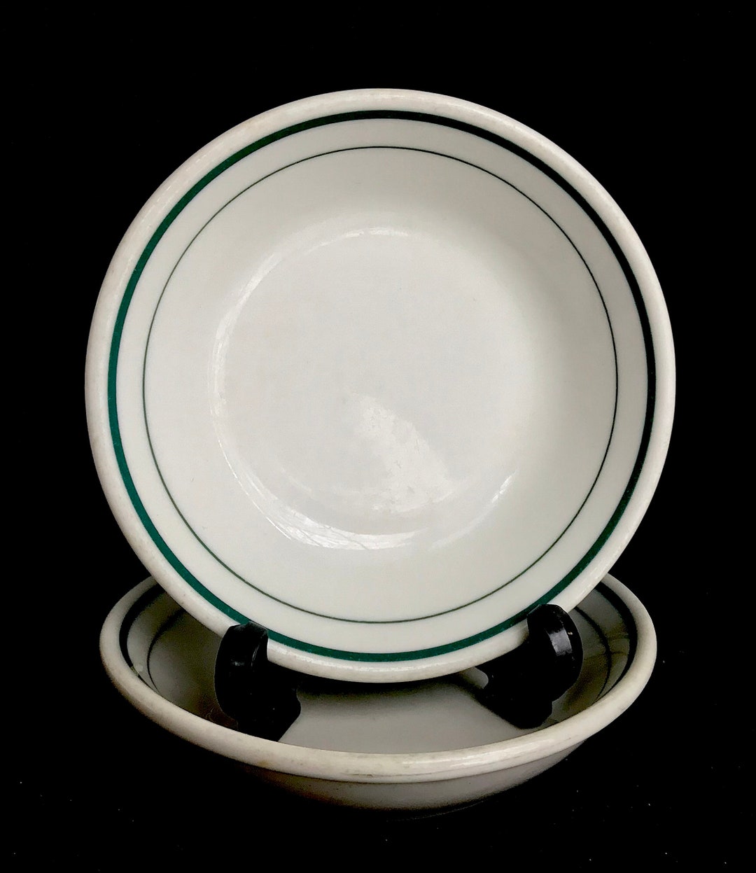 Mohawk China Green Stripes Niagara TWO Fruit Sauce Bowls Early - Etsy