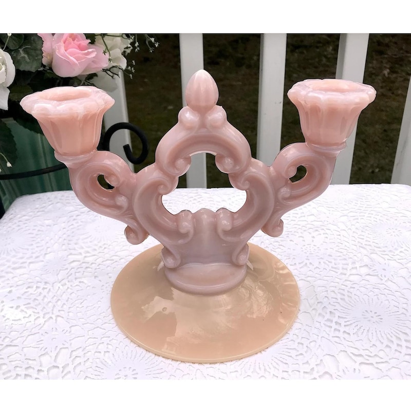 Pink Candlestick - Etsy