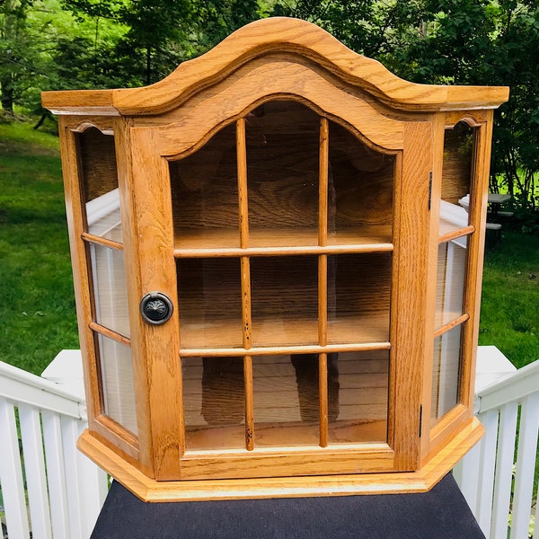Vintage Oak Wall Cabinet - Etsy