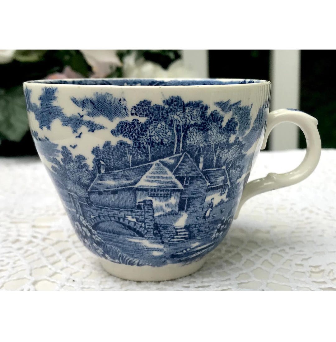 English Village Blue Cup Alfred Meakin - Etsy