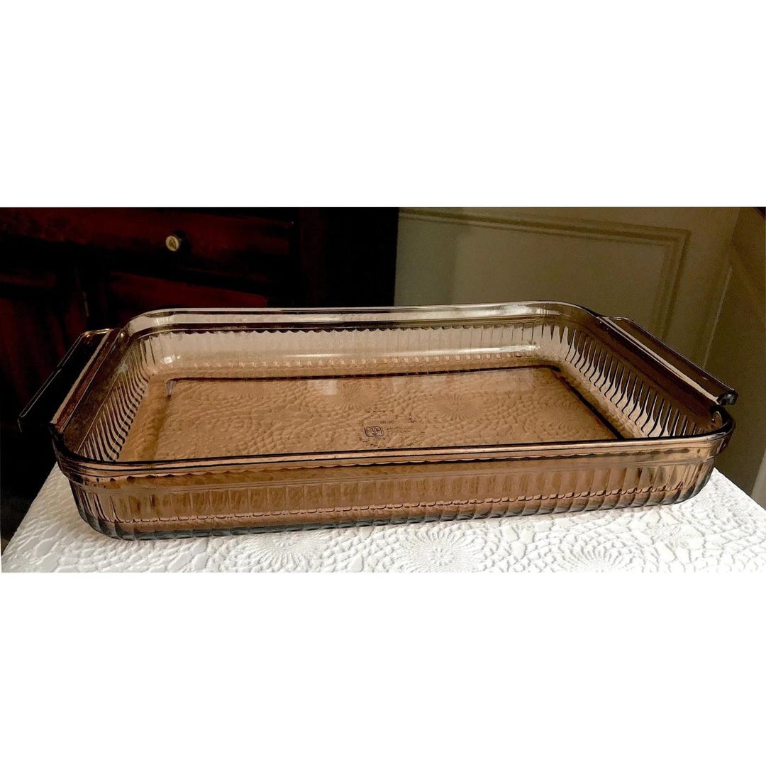 Anchor Hocking Amber 3 Qt or Liter 1440 Lasagna Baking Pan 9 in by 14 ...