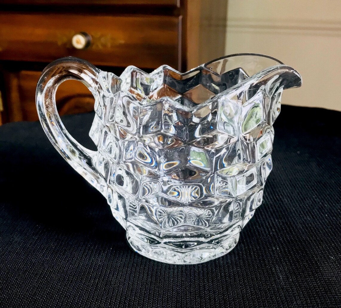 Fostoria American Crystal Cream Pitcher Creamer Crystal - Etsy