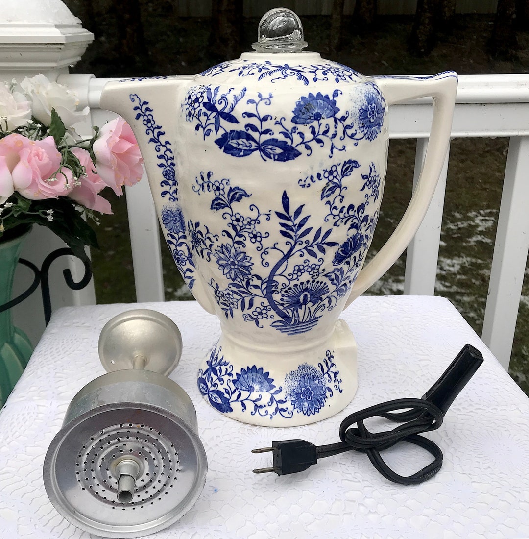 Blue Onion Electric Coffee Percolator Japan Working Complete - Etsy