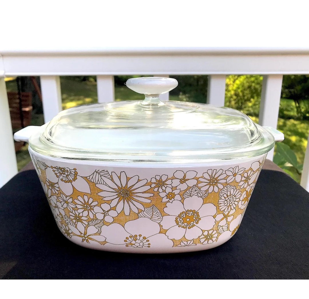 Corning Ware Floral Bouquet 1 St Edition 1969 P 2 1/2 B Casserole and ...
