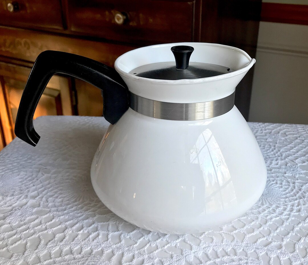 Corning Pyrex Just White 6 Six Cup Coffee Maker Pot and Lid P 104 - Etsy