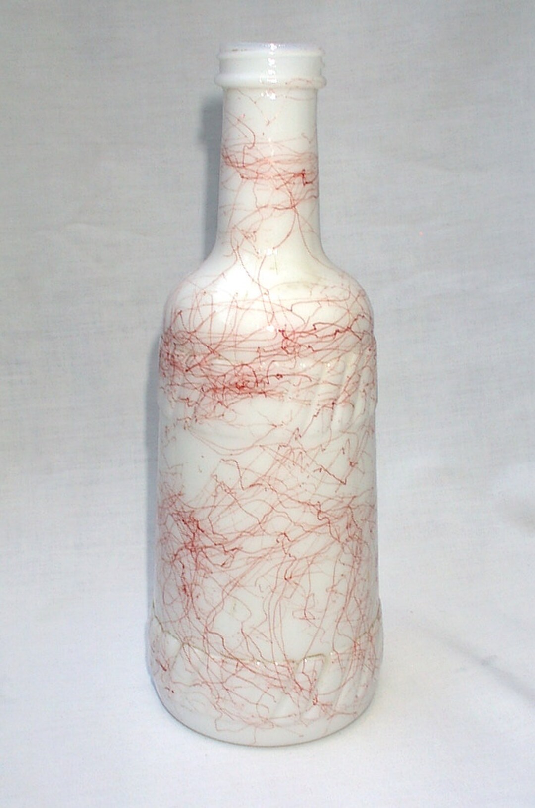 Hazel Atlas Red Drizzle String Spaghetti Splatter Wine Bottle - Etsy