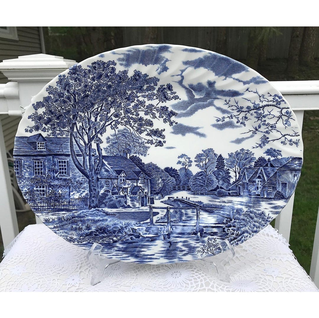 Cotswold Blue 13 3/4 Inch Platter Johnson Brothers - Etsy