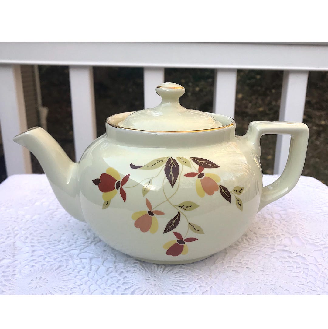 Hall China Co Autumn Leaf Boston Teapot NALCC NEW - Etsy