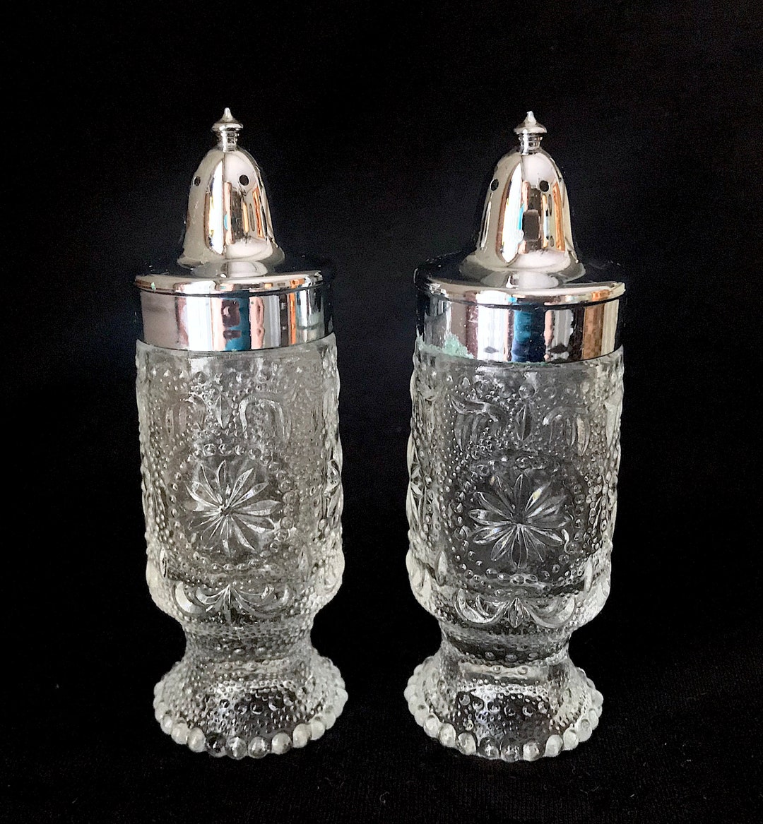 Set of Concord Crystal Salt and Pepper Shakers Brockway Glass - Etsy