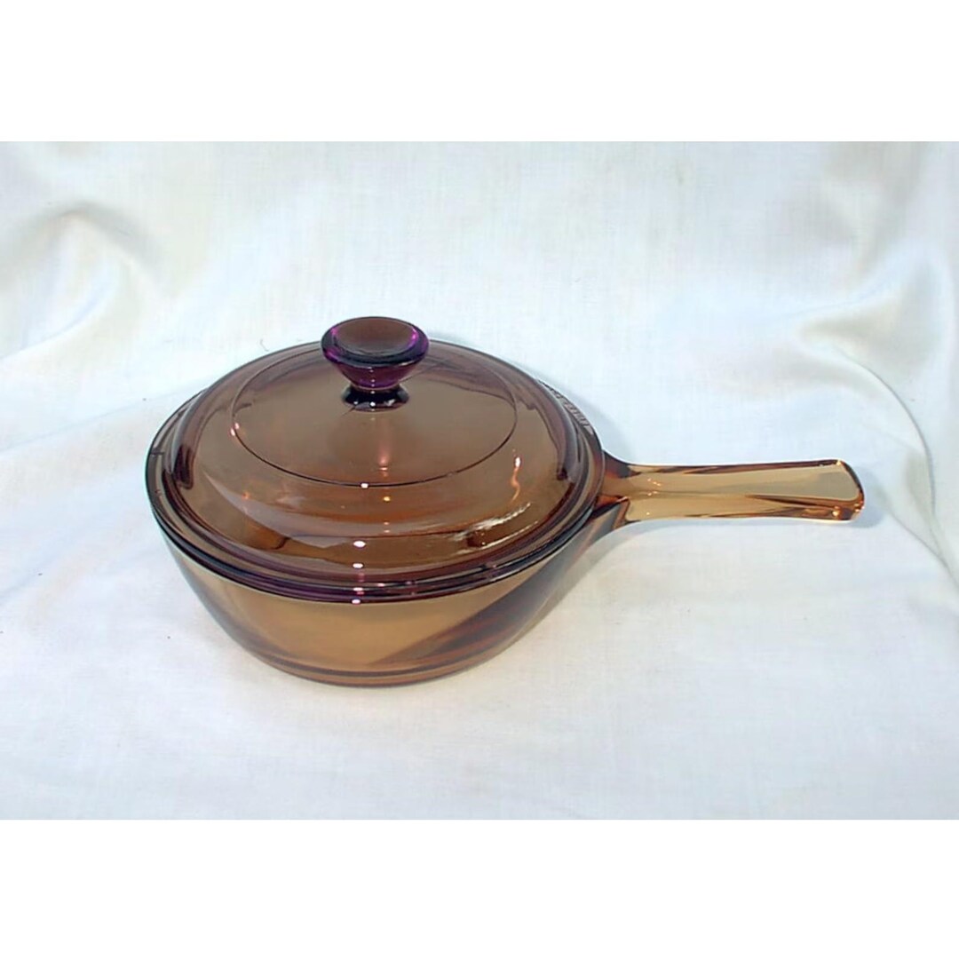 Corning Ware Pyrex Vision Amber .5 Liter Stove Top Pan and Lid - Etsy