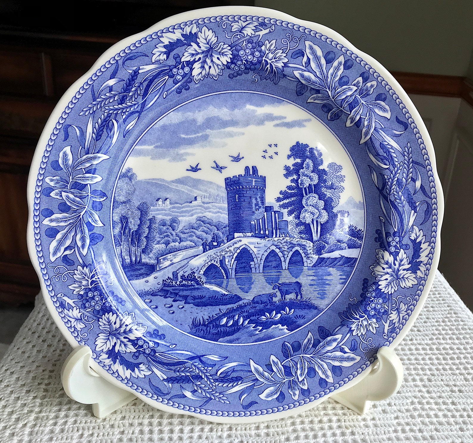 Spode Lucano the Blue Room Collection 10 1/2" Dinner Display Wall Plate ...