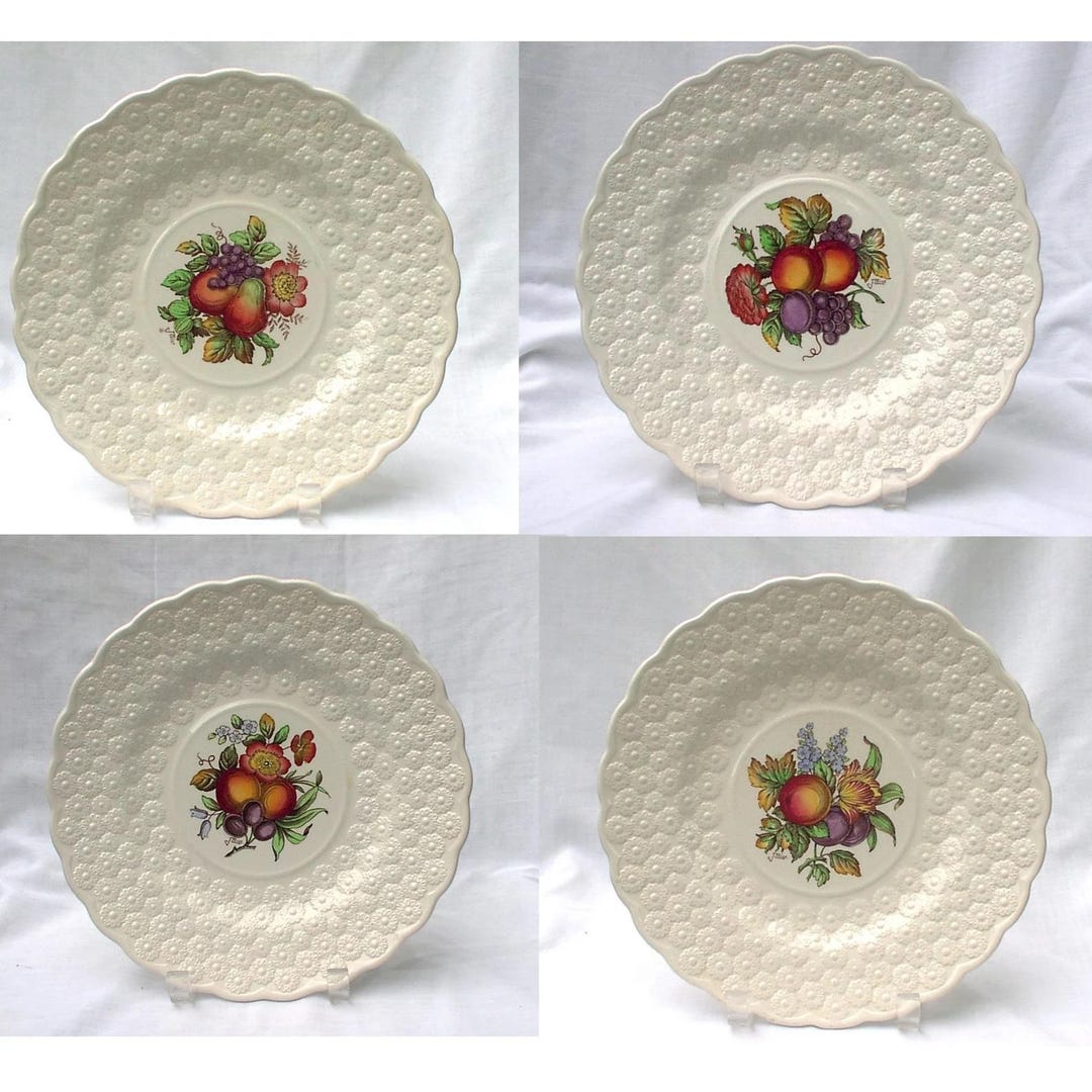 SET OF FOUR Copeland Spode 9 Inch Alden Luncheon Display Cabinet Plates ...