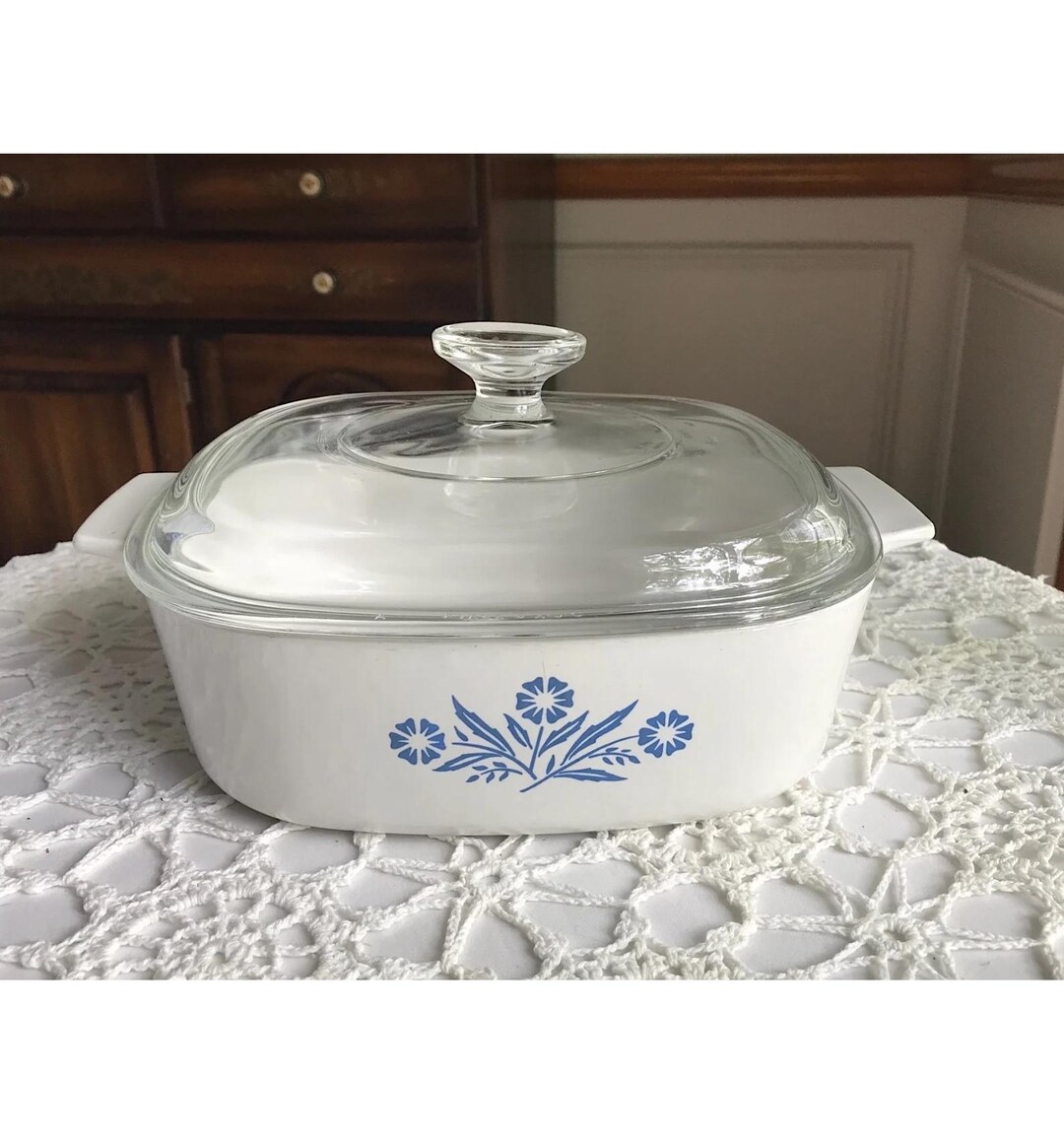Corning Ware Pyrex Blue Cornflower 2 Quart Liter A 2 B Casserole With ...