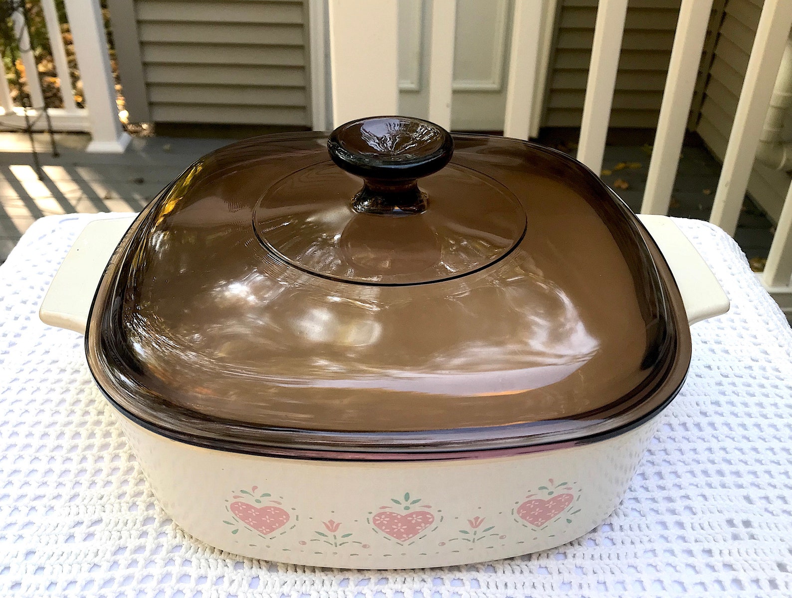 Pyrex CLEAN A 2 B 2 Liter Forever Yours Casserole and Amber A 9 C Lid ...