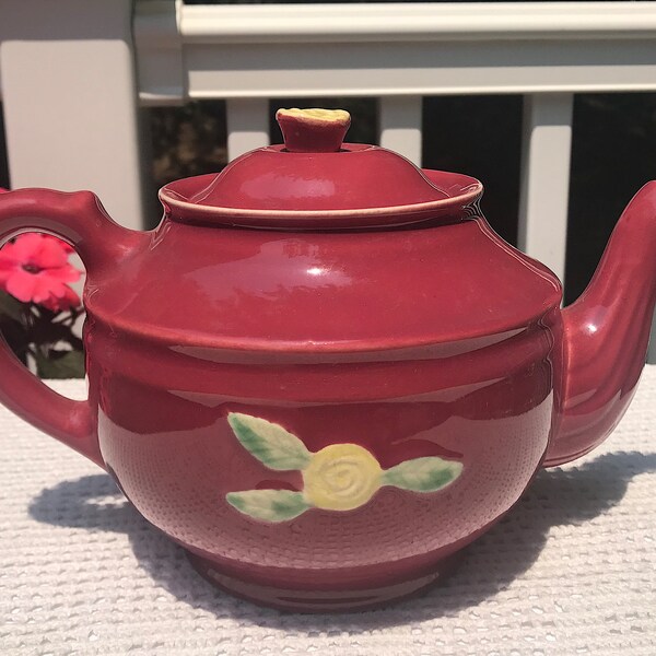 Rosebud Teapot - Etsy