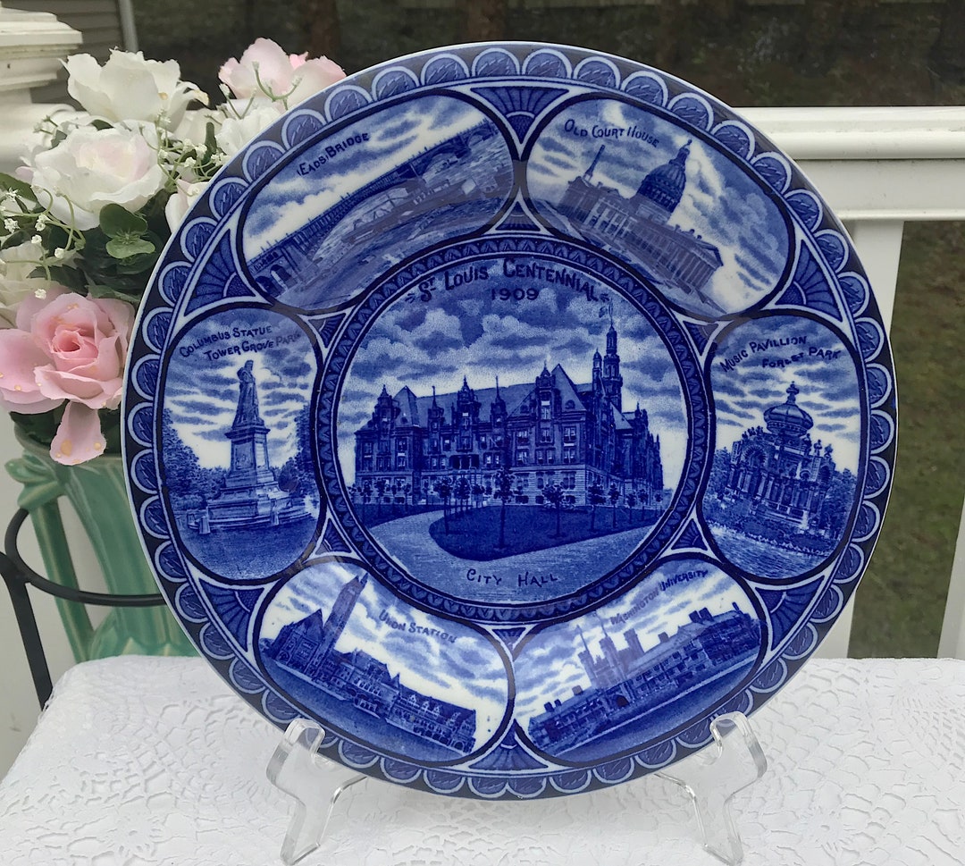 Souvenir Plate Scenes St Louis Centennial 1909 Rowland and Marcellus ...