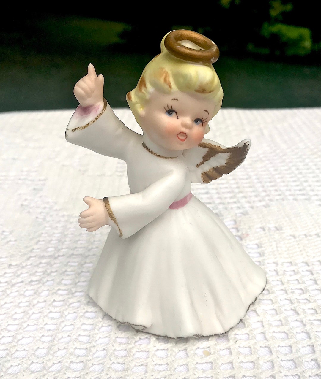 Lefton 1420 Bisque Angel Figurine Vintage Christmas - Etsy