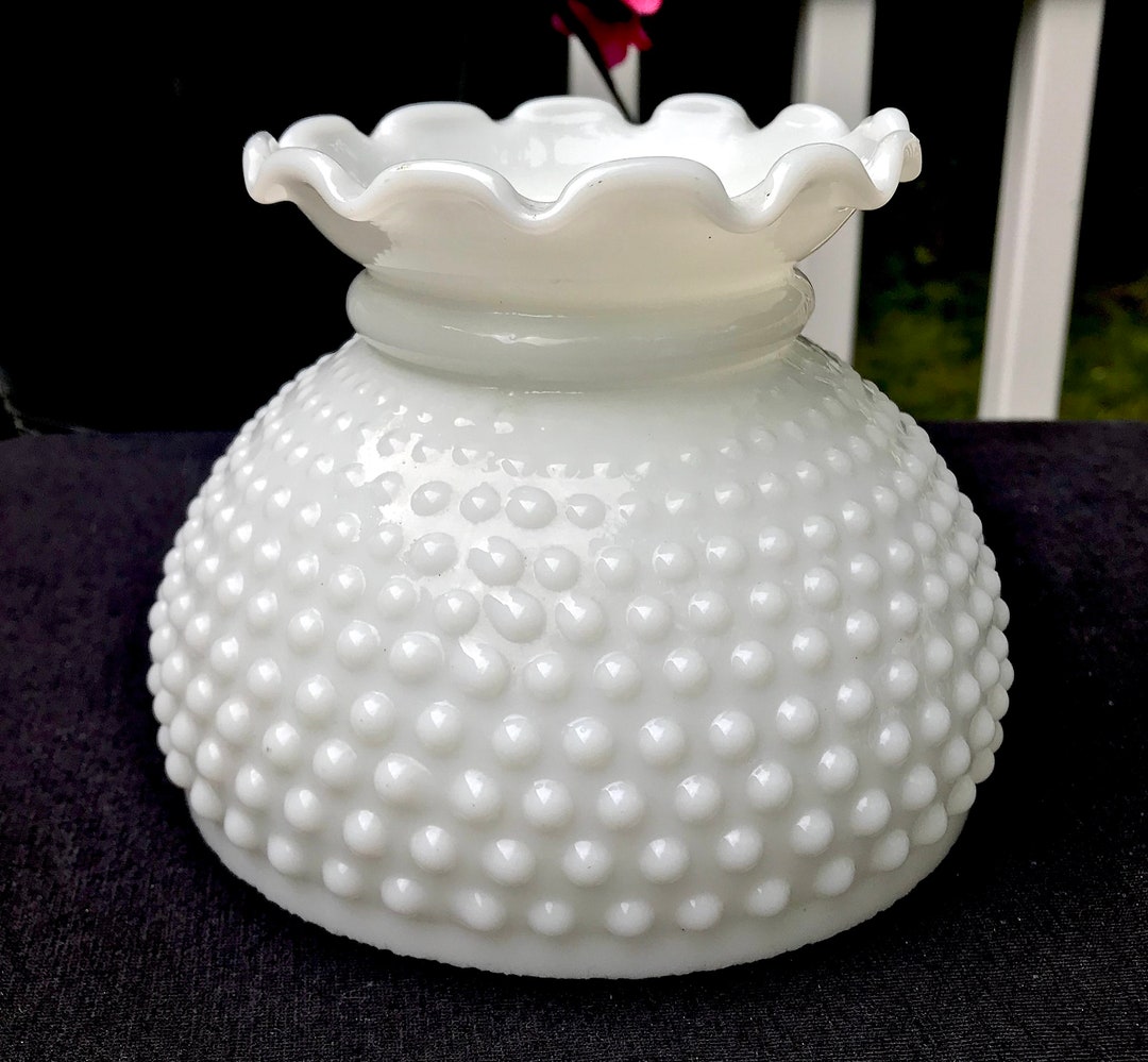 Milk Glass Hobnail Small Colonial Replacement Lamp Globes Shades 6 ...