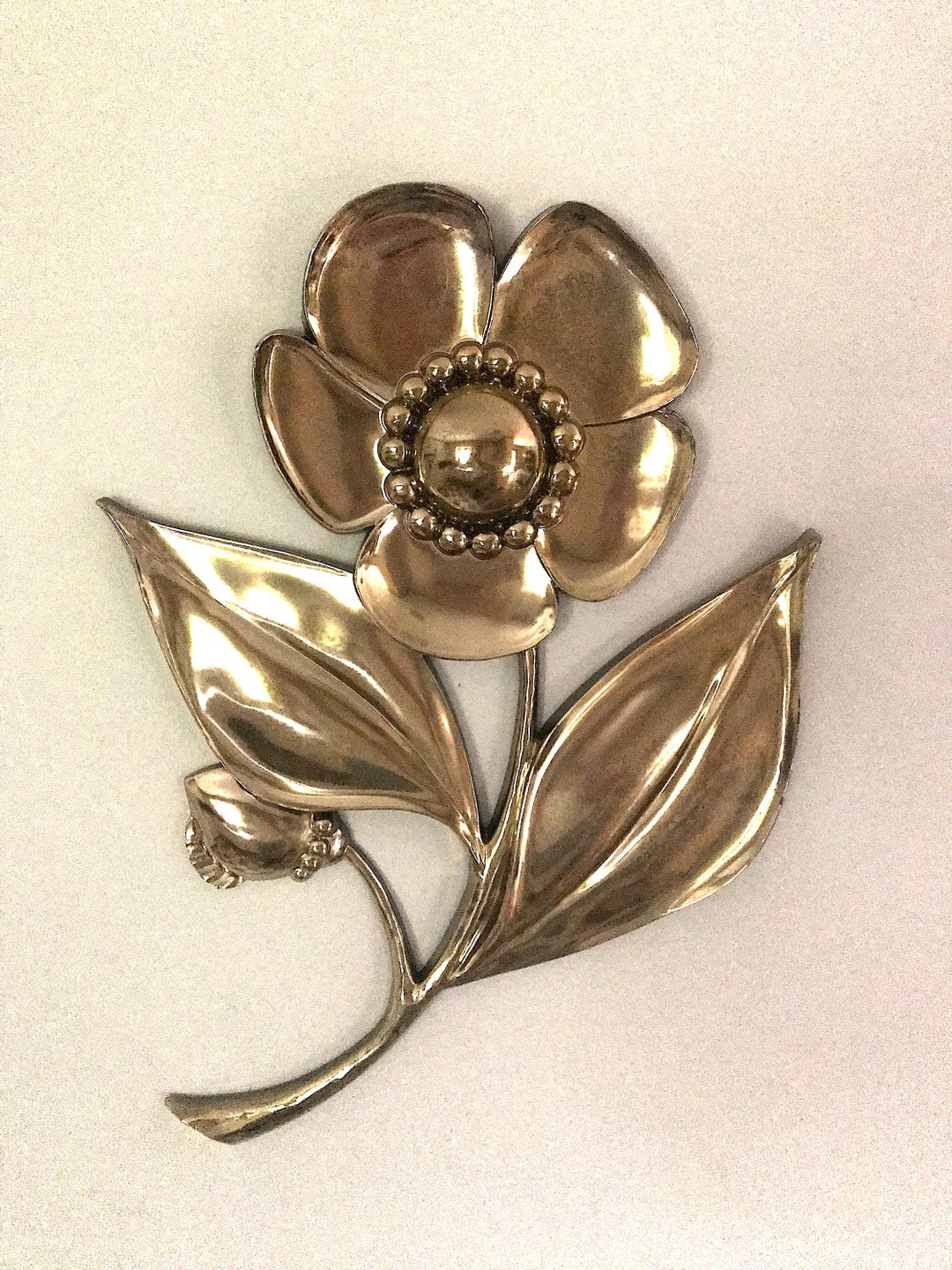 Vintage Syroco Wall Hanging Flowers Leaves Gold Tone 7444 B - Etsy