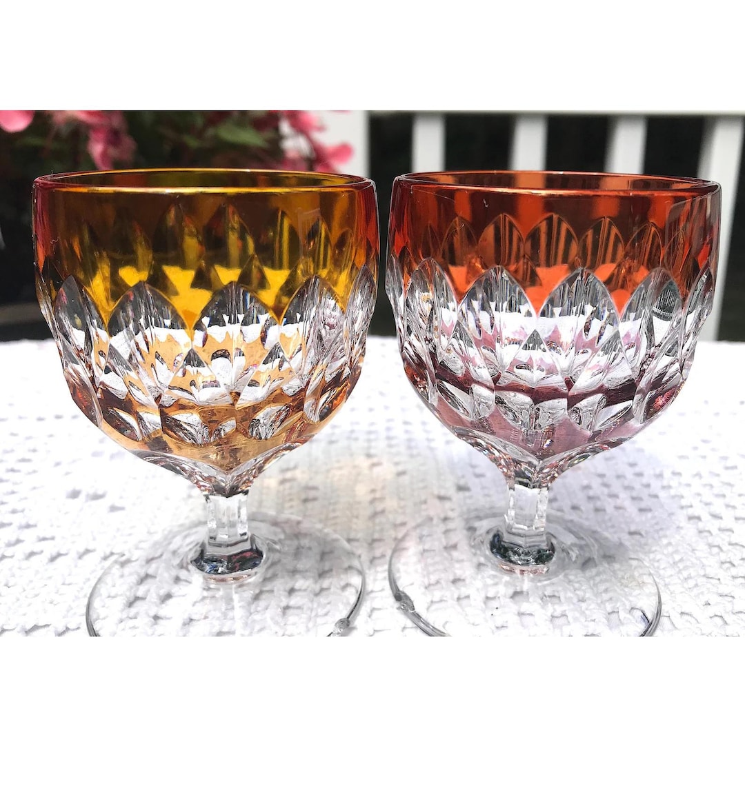 Set of TWO Hofbauer German Aperitif ECHT Bleikristall Crystal Aperitif ...