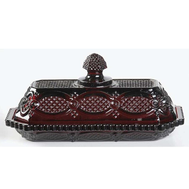 Red Butter Dish - Etsy