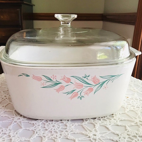 Pink Tulip Pyrex - Etsy
