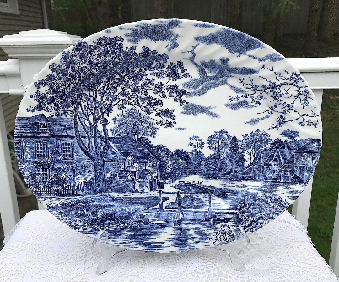 Cotswold Blue 13 3/4 Platter Johnson Brothers - Etsy
