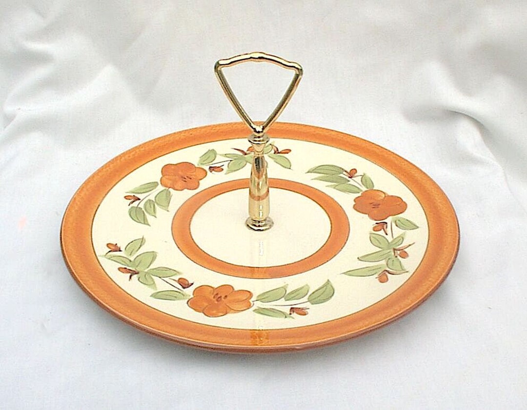 Stangl Bitter Sweet Handled Serving Sandwich Party 10 1/2 Inch Platter ...