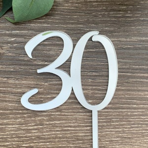 30 Cake Topper, 30th, Thirty, Happy 30th, 30 Birthday Cake Topper ...