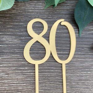 80 Cake Topper, Eighty, 80th, Happy 80th, Birthday Cake Topper, Acrylic ...