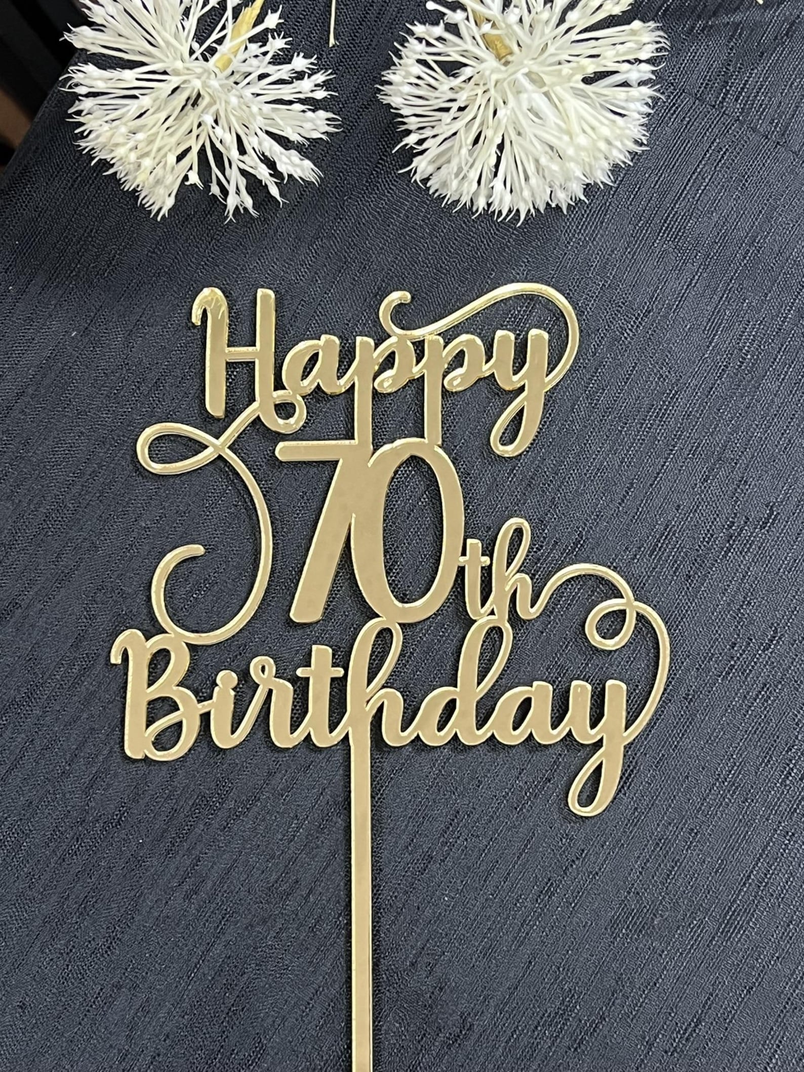 Happy 70th Birthday Cake Topper Seventy 70th Birthday Cake Topper for ...