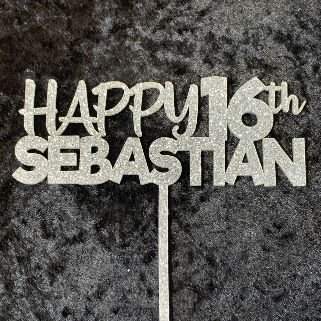 Personalised Cake Topper | Name & Age Cake Topper | Name Cake Topper ...