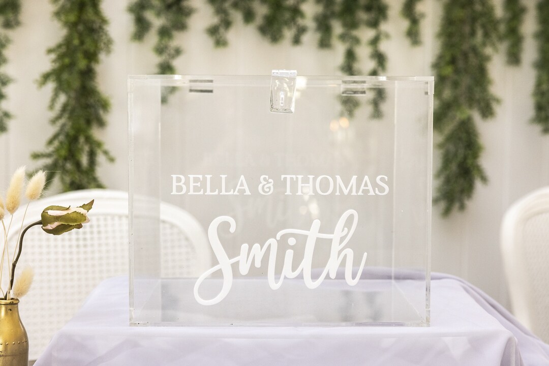 Wishing Well. Acrylic Wishing Well. Personalised. Wedding Gift, Clear ...