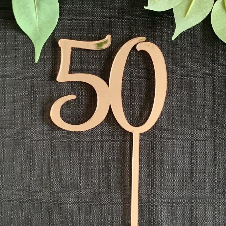 50 Cake Topper 50th Fifty Happy 50th 50 Birthday Cake - Etsy