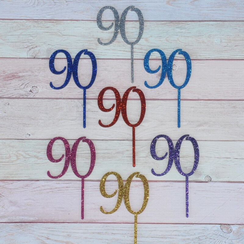 Ninety Cake Topper - Etsy