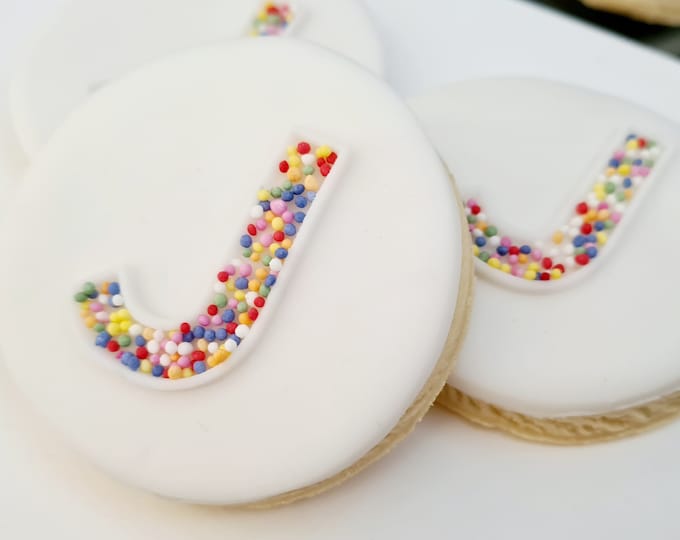 Standard Initial Letter A-Z Style Cookie Embosser, Initial Cookie Stamp ...