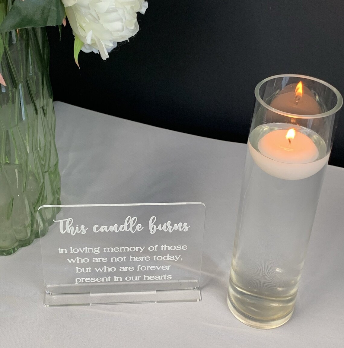 Wedding Memorial Sign This candle burns In Loving Memory | Etsy