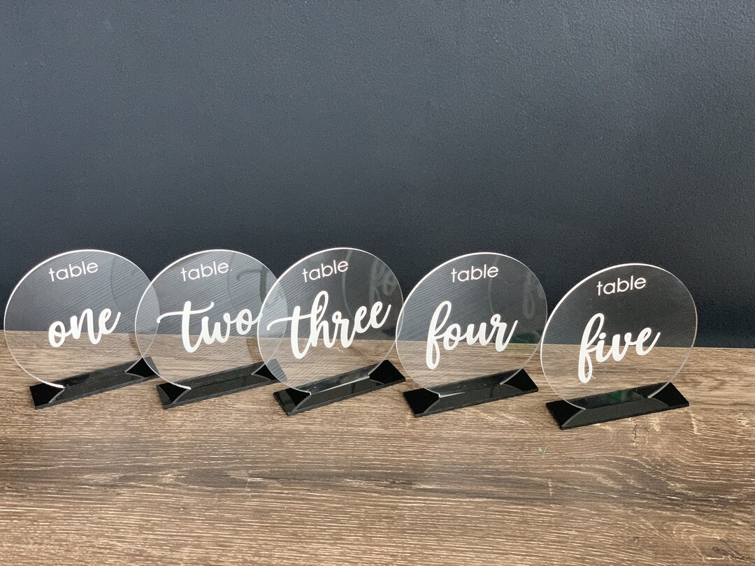 Wedding Table Numbers | Modern Wedding Numbers | Minimal Wedding ...