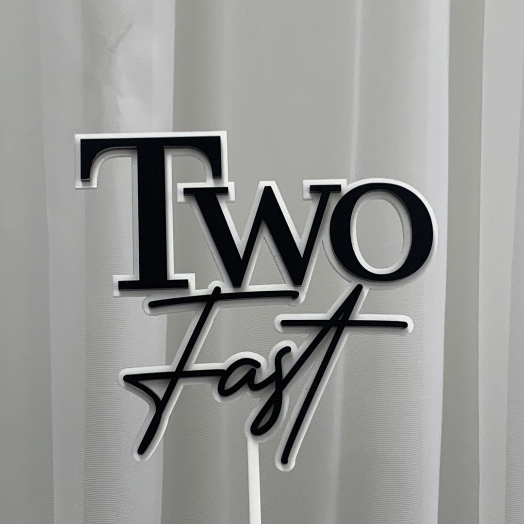 Two Fast Cake Topper 2nd Birthday Cake Racing Car Cake 2nd Birthday Two ...