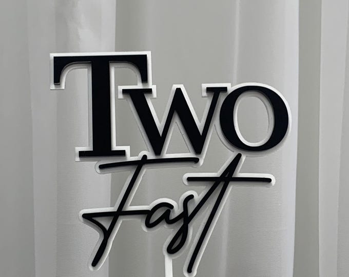 Two Fast Cake Topper 2nd Birthday Cake Racing Car Cake 2nd Birthday Two ...