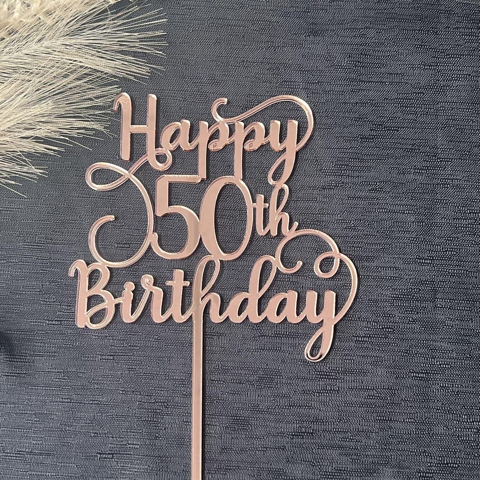 Happy 50th Birthday Cake Topper Fifty 50th Birthday 50, 50th Cake ...