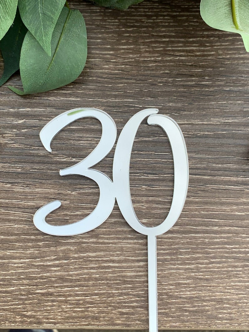 30 Cake Topper, 30th, Thirty, Happy 30th, 30 Birthday Cake Topper ...
