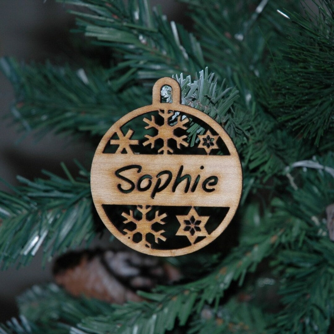 Personalised Christmas Tree Decoration. Custom Christmas Bauble. Xmas ...