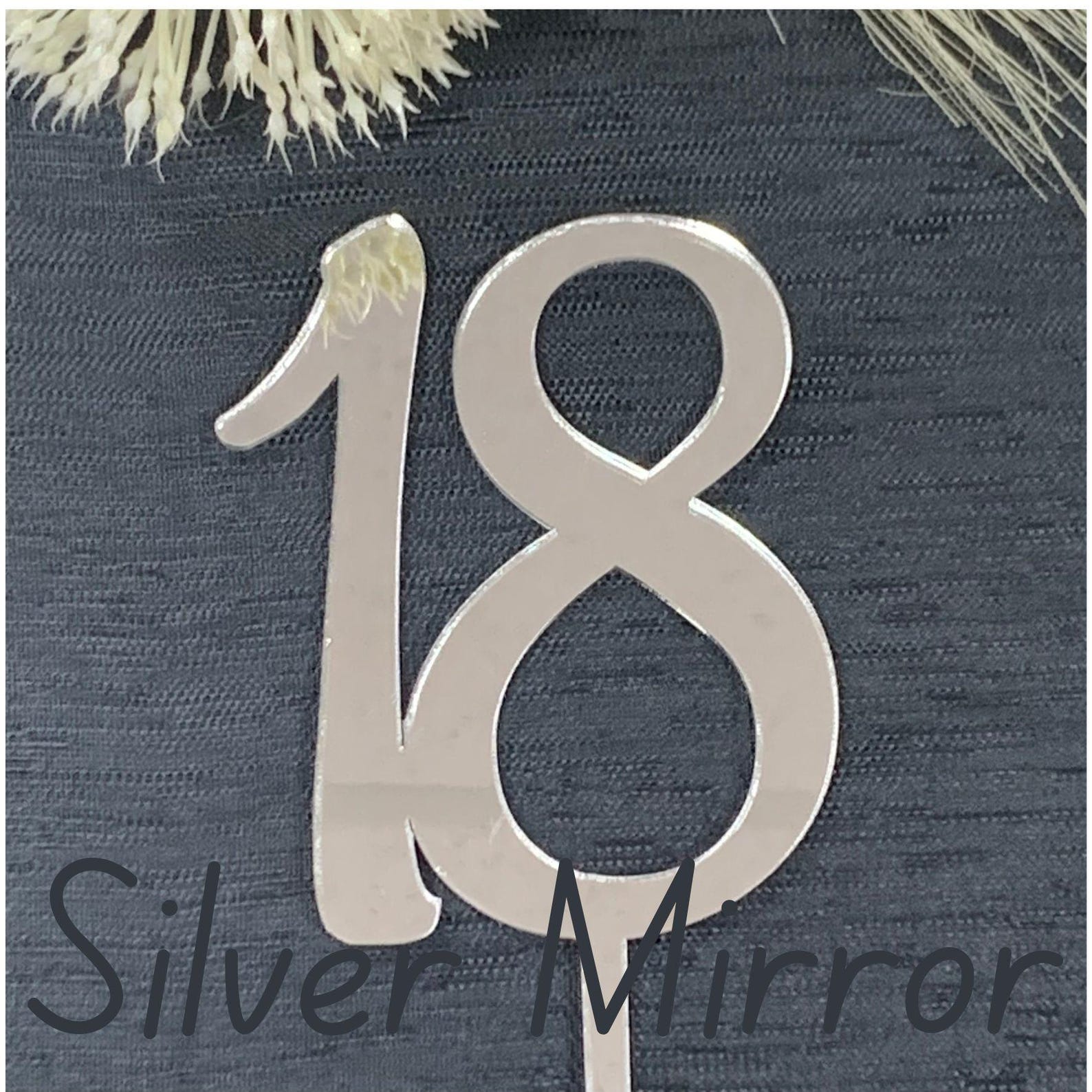 18 Cake Topper, Eighteen, 18th, 18th Birthday Cake Topper, Number 18 ...