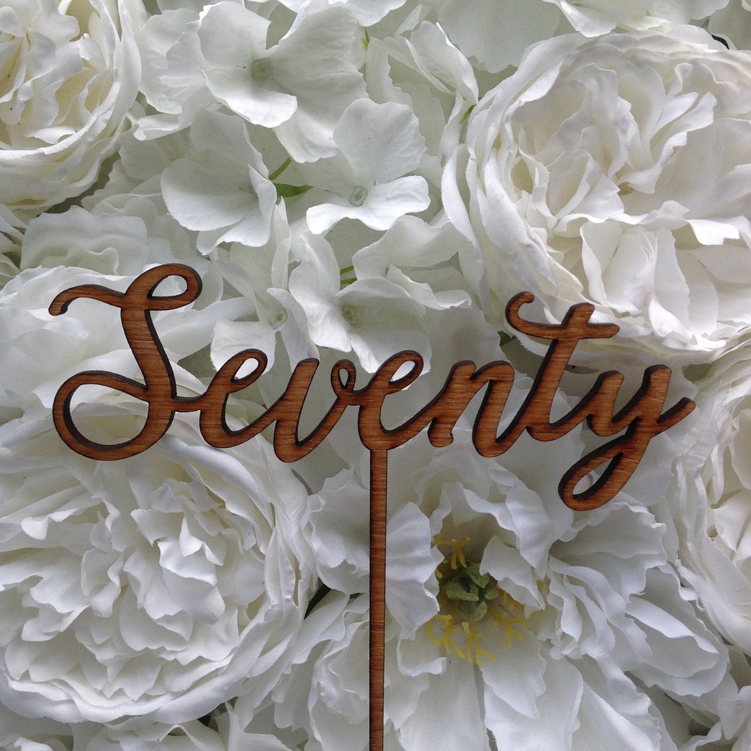 Seventy Cake Topper, 70th Birthday Cake Topper 70 Cake Decor/ ACRYLIC ...