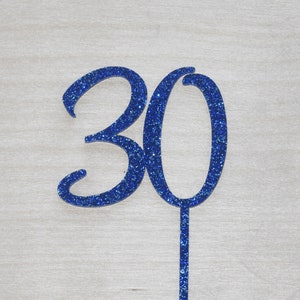 30 Cake Topper, 30th, Thirty, Happy 30th, 30 Birthday Cake Topper ...